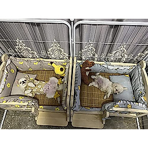 HYDT All Seasons Elevated Pet Sofa Dog Cots for Bedside/End Table,Wooden Pet Bed with Grey Cushion Set Dogs and Cats (Size : 120x70x43cm/47.2x27.6x16.9in)