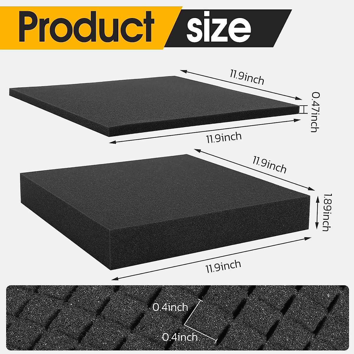 4 PCS Pick Apart Foam Insert -2 Size Pick and Pluck Foam -Pluck Pre Cube Sheet Foam with Bottom Use for Board Game Box Cases Storage Drawer (black 30 * 40)