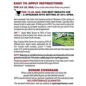 EPIC REPELLENTS Mole Scram All Natural Granular Repellent - All-Natural, Animal, People and Pet Safe Granule from (4.5 lb Bag)