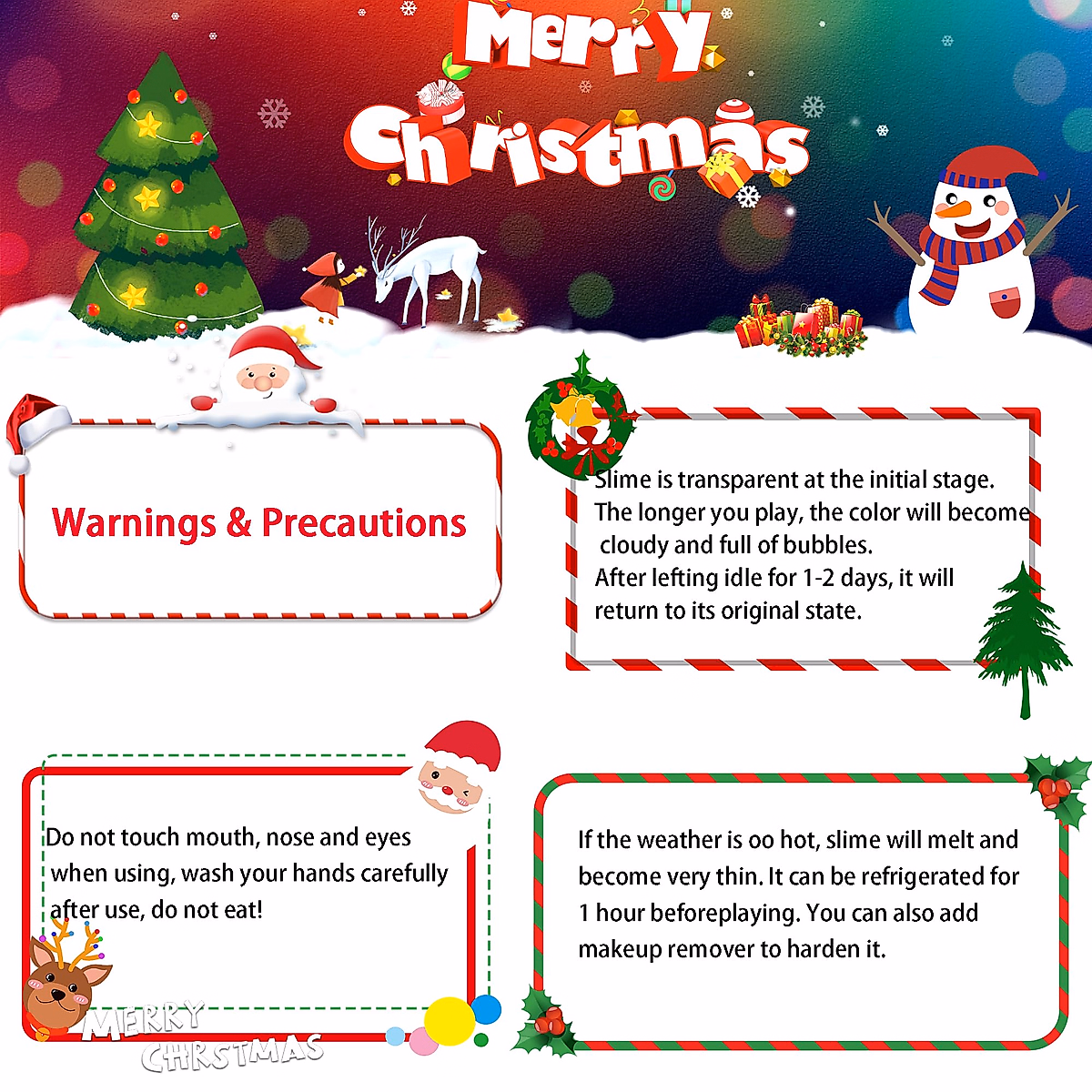 3 Pack Clear Slime Kit Crystal Slime Set for Kids Soft Jelly Cube Clear Slime Pack Easter Christmas for Girls Boys