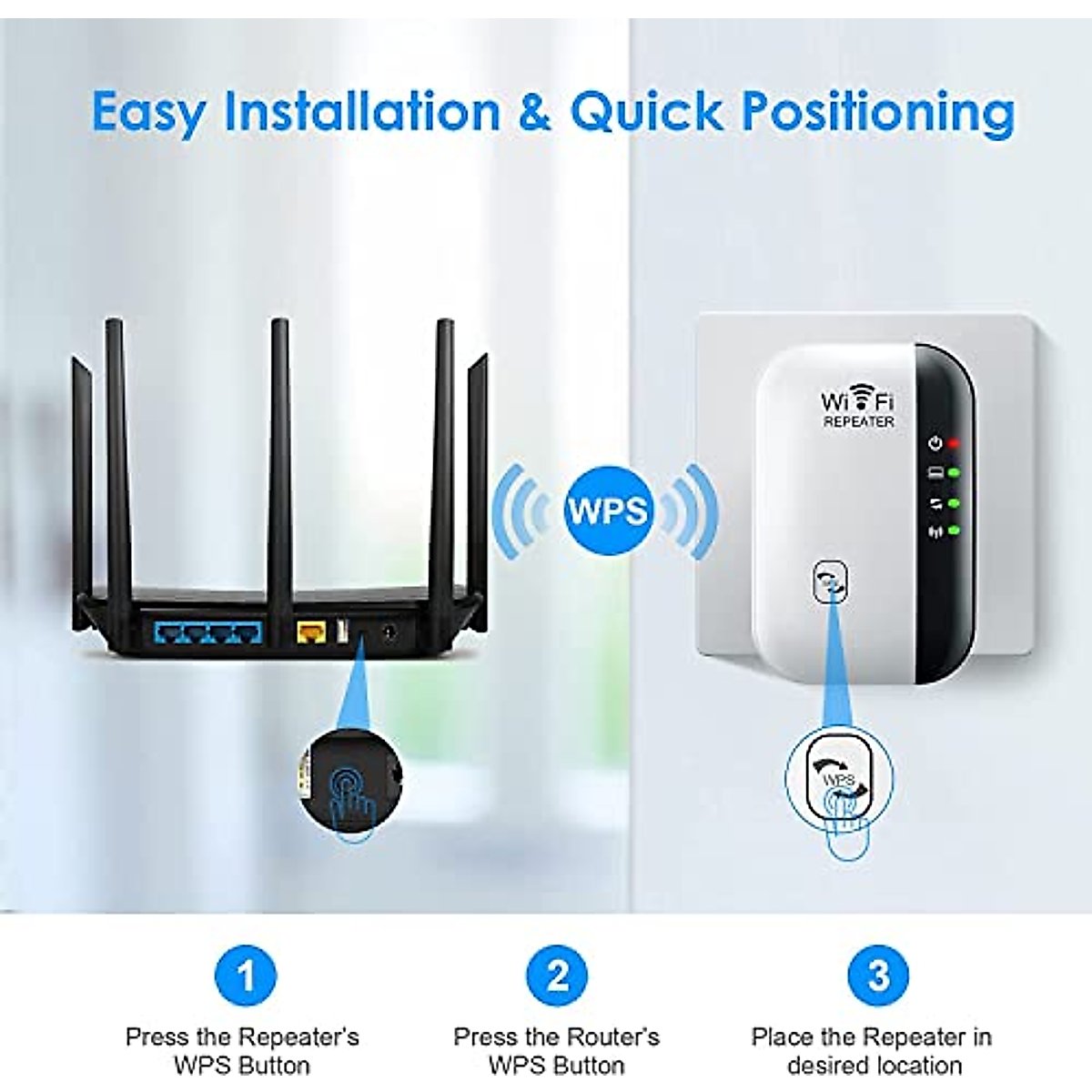 2023 Newest WiFi Extender Signal Booster, Covers Up to 3000sq.ft and 35 Devices, WiFi Range Extender, WiFi boosters for The House,with Ethernet Port, Easy Setup,Router Extender for Wireless Internet
