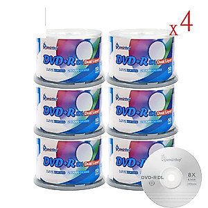 Smart Buy Logo 1200 Pack DVD Plus R DVD+r Dl 8.5gb 8X Double Layer Blank Data Record 1200 Discs Spindle