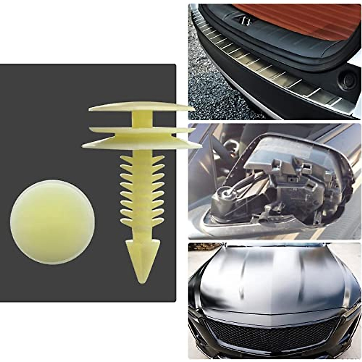 20pcs 8mm Hole Door Trim Panel Retainer Trimming Fasteners Compatible with GM Chevy Buick GMC Jimmy Pontiac 10153057