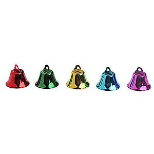 Dft 10PCS Multi-Color Pet Bird Bells Wind Chimes for Parrot Toy DIY Stainless Steel