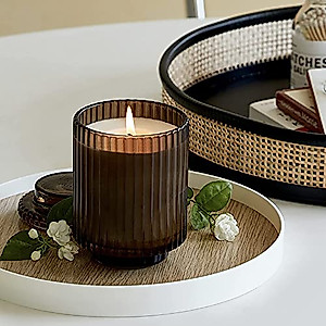 LA JOLIE MUSE Woody Jasmine Candles for Home Scented - Luxury Jar Candles with Aesthetic Glass, Mothers Day Gifts Candles for Women, 80 Hours Long Burning