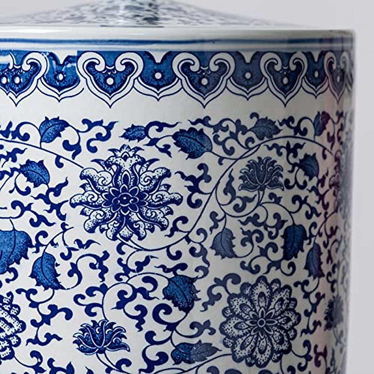 TUU Chinese Rice Dispenser Ceramic Large Capacity Sealed Cereal Storage Container with Lid Grain Dispenser Suitable for Kitchen Soybean, Corn, Flour, Sugar, Rice, Nuts, Snacks, Pet Food 22/44Lbs