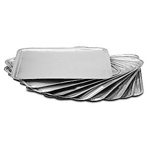 5-Pack Disposable Foil Oven Liners by DCS Deals – Keep Your Oven Clean and Healthy – Perfect Silver Foil Drip Pan Tray for Cooking, Baking, Roasting, and Grilling- 18.5 x15.5” inch
