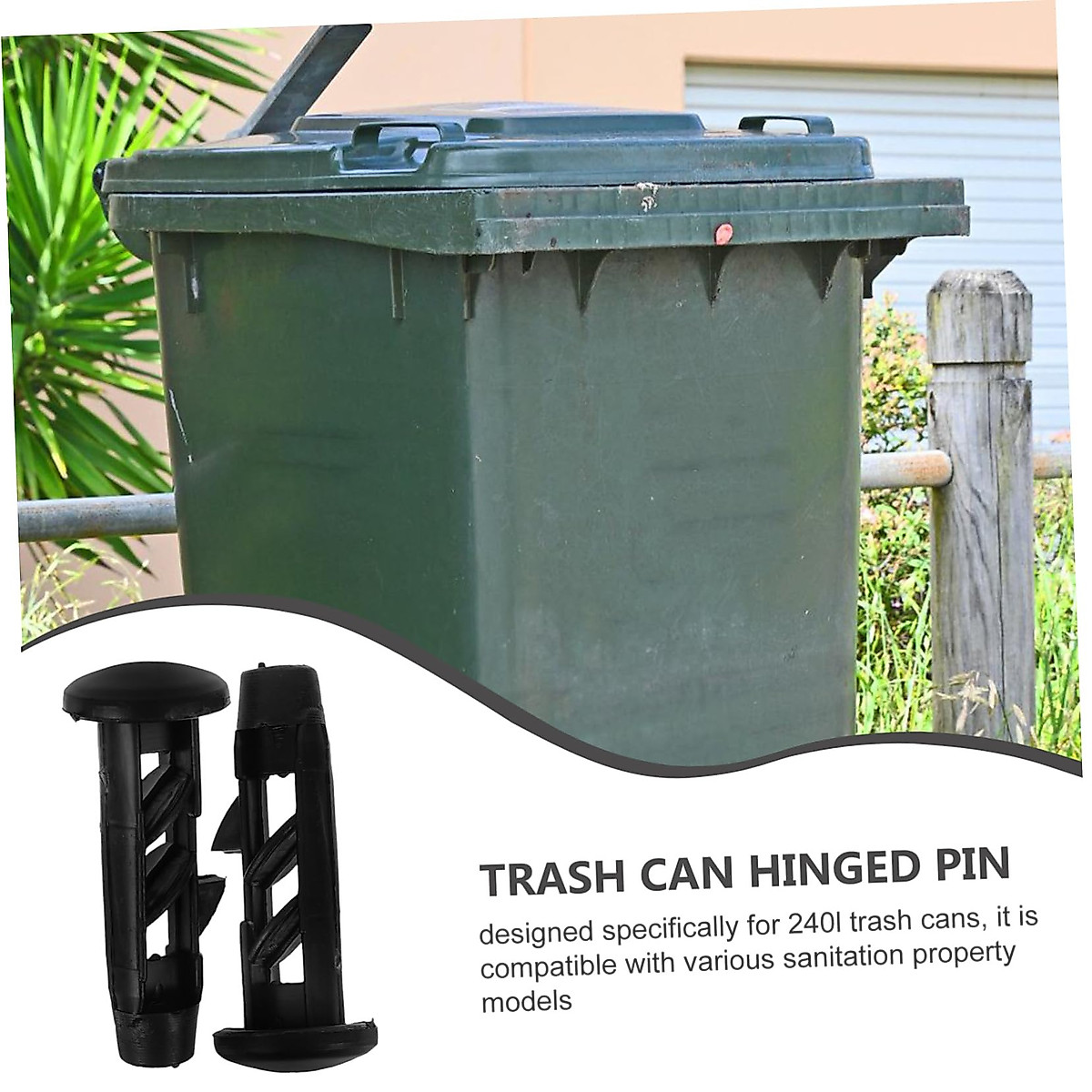 WHAMVOX 5Pcs Outdoor Trash Can Safety Buckles for Secure Covering of Garbage Cans Connects and Holds Trash Can Lids Place for Outdoor Use and Raccoon Proofing