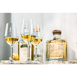 Tequila Tasting and Sipping Glasses | Tequila Glassware Collection | Set of 4 | 5.5 oz Crystal Snifter Copitas for Drinking Blanco, Reposado, Anejo Tequilas | Liquor and Spirits Sippers