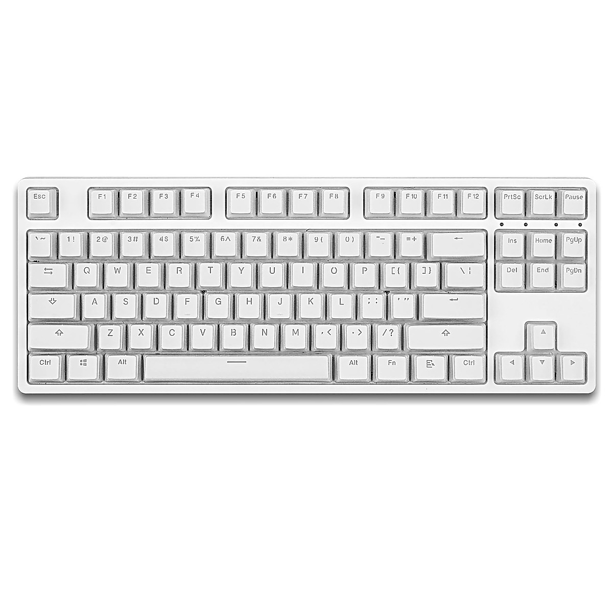 Happy Balls White Pudding Keycaps Backlit PBT Doubleshot Cherry MX Keyset OEM Profile for 61/87 TKL/104/108 MX Switches Mechanical Keyboard(White Pudding)