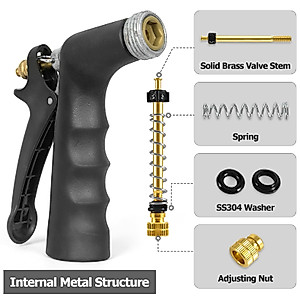 SPECILITE Hose Nozzle, Industrial High Pressure Pistol Grip Water Sprayer with Threaded Front, Adjustable Water Flow Sprayer for Washing Carpets, Washing Car, Cleaning Floor