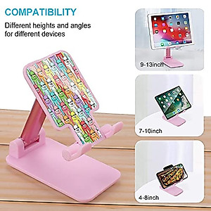 Rainbow Llamas Foldable Desktop Cell Phone Holder Portable Adjustable Stand for Travel Desk Accessories