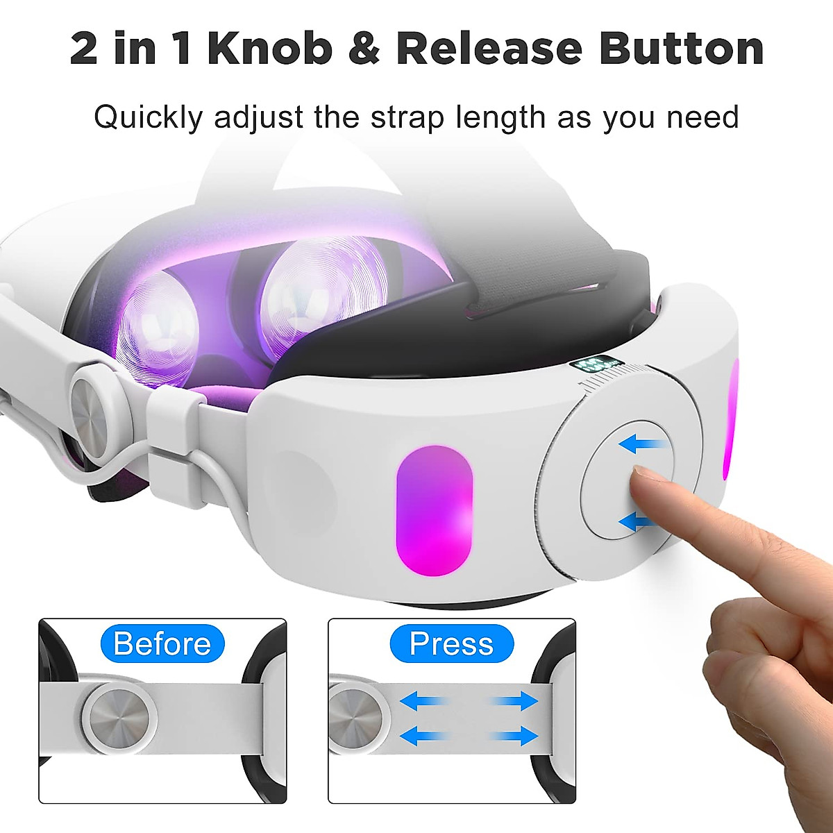 Battery Head Strap for Quest 2