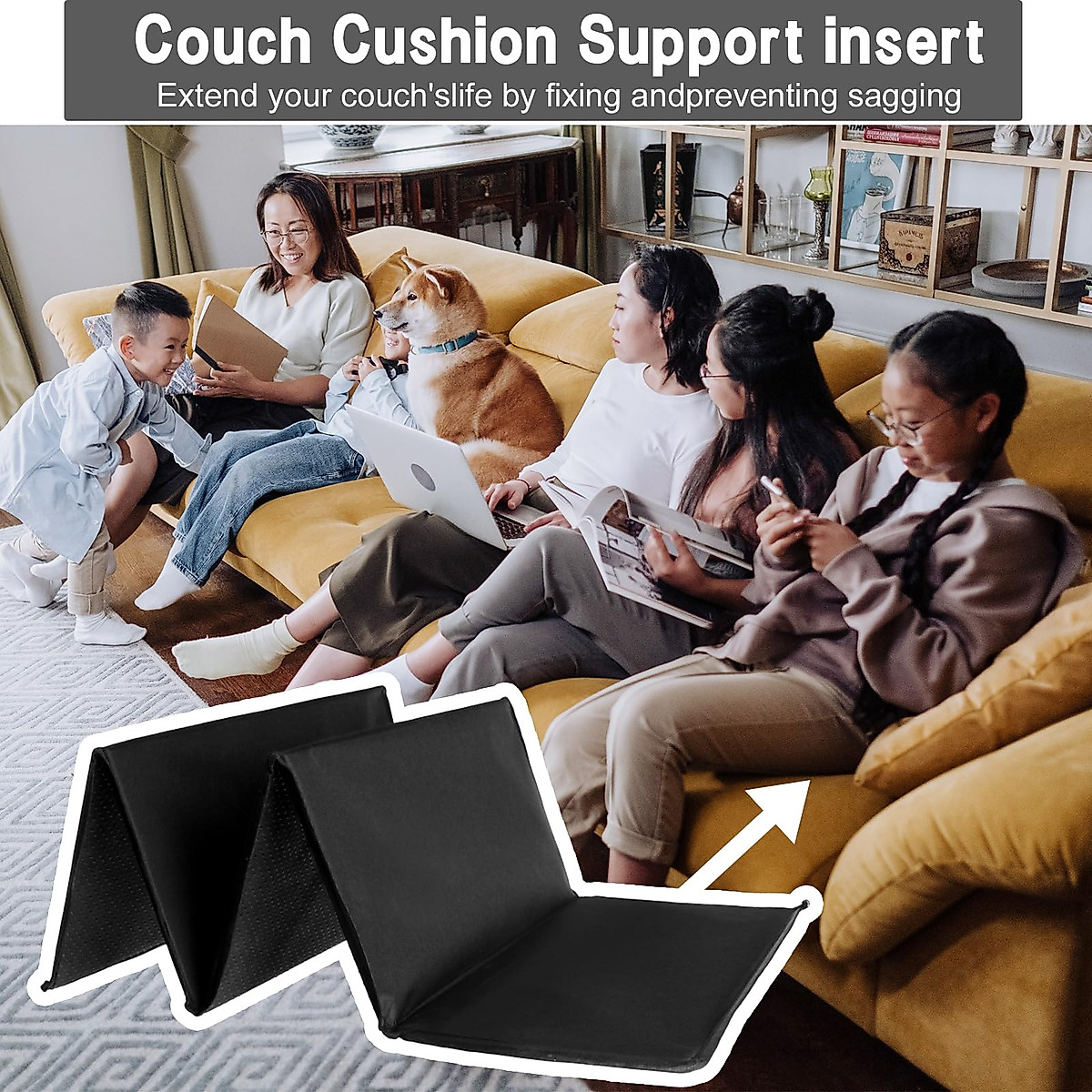 LEWORKUS Couch Supports for Sagging Cushions,Adjustable Waterproof -Non-Slipped & Sofa Cushion Support Board -44" x 19"