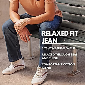 Wrangler Authentics Men's Classic 5-Pocket Relaxed Fit Cotton Jean, Stone Bleach, 30W x 30L