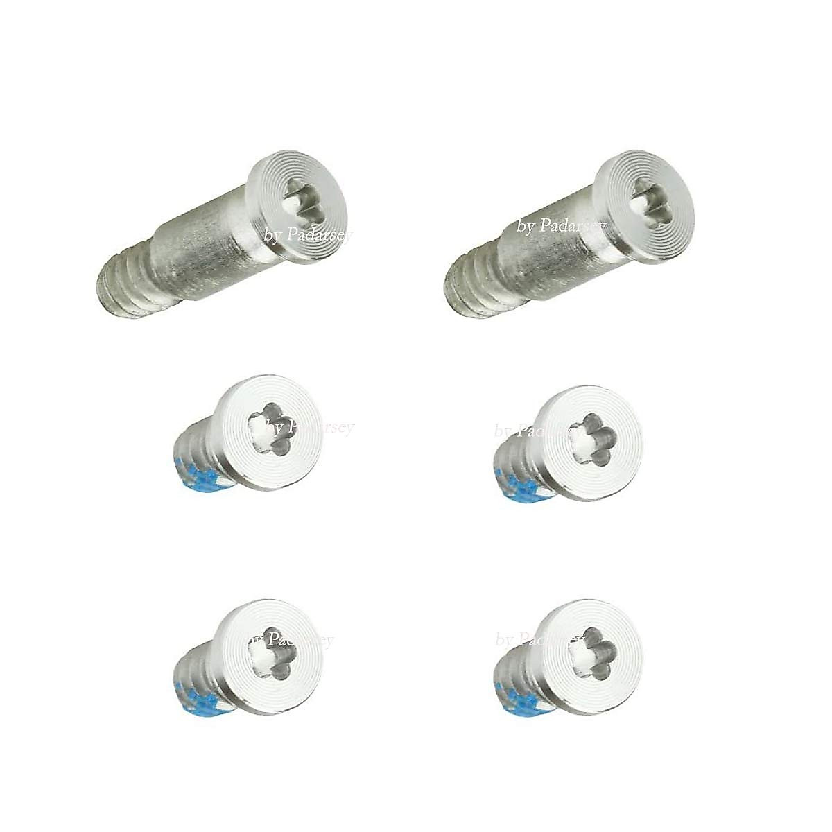 Padarsey Pentalobe Bottom Case Screws +4 Pack Rubber Case Feet+ Pentalobe Screwdriver Compatible for MacBook Retina 13” with Touch Bar A1706, A1989 and A2159 (Silver)