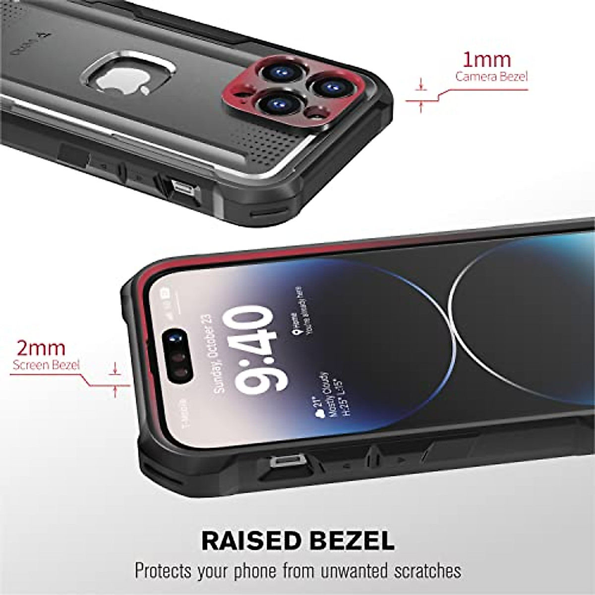 Vena vArmor Rugged Case Compatible with Apple iPhone 14 Pro Max (6.7"-inch), (MagSafe Compatible, Military Grade Drop Protection) Heavy Duty Holster Belt Clip Cover with Kickstand