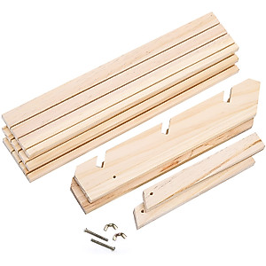 Coloch 3 Tier Wooden Cupcake Stand, Rustic Retail Display Riser Jewelry Holder Stand, for Cupcakes, Desserts, Brooch, Bracelet, Tabletop Jewelry Display, 15.8 x 9x 10.2 Inch