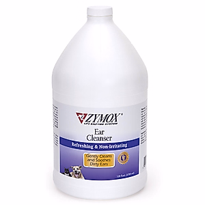 Zymox Ear Cleanser Solution for Dogs and Cats, 1 Gallon
