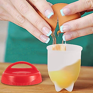 Silicone Egg Cooker, Hard Boiled Egg Maker 6 Pieces Silicone Egg Poachers, Boiled Egg Cooker without Shell, BPA Free Non-Stick Egg Poacher, Fast Poaching Egg Cooker for Hard Boiled Eggs