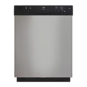 SPT SD-6501SSA 24″-wide Built-In Stainless Steel Tall Tub Dishwasher with ENERGY STAR, Heated Drying, 6 Wash Programs and 14 Plate Settings – Stainless