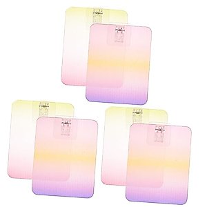 Misti Stamping Tool 6 Pcs Plate Clamp Clear Colored Clipboards Scrapbooking Die-Cut Machines Exam Paper Clips File Clipboards Document Holder Acrylic Plastic Student Notebook