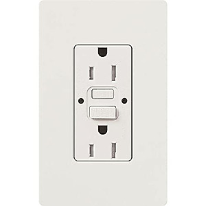 Lutron, White CAR-15-GFST-WH Claro 15-Amp Self-Testing Receptacle
