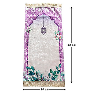 ihvan online, Kids Prayer Mat, Muslim Prayer Rug for Kid, Islamic Gifts for Kids, Design Janamaz Sajadah, Soft Salah Mat Carpet for Kids, Travel Praying Rug, Pink-White Kaaba