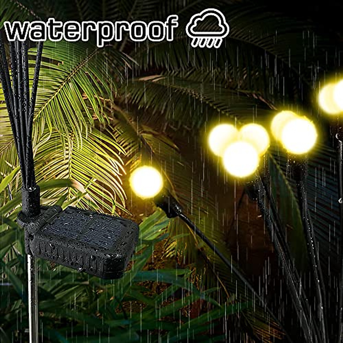 Arily Solar Powered Firefly Lights Outdoor 10 Pack Solar Firefly Lights Outdoor Waterproof , Firefly Solar Garden Lights Outdoor Starburst Swaying Lights for Yard Patio Pathway Decoration