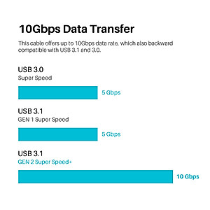 HUION Full-Featured USB-C to USB-C Cable USB 3.1 GEN 2 DP1.2 Supported Suitable for Kamvas 12/13/16(2021)/22/24/22 Plus/24 Plus/Pro 13 (2.5K)/Pro 16 (2.5K)/Pro 16 (4K)/Pro 16 Plus (4K)/Pro 24(4K)