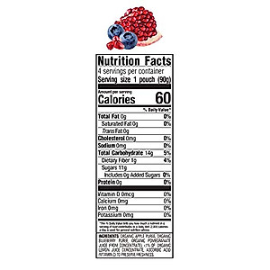Happy Kid Organic Superfoods Twist Apple Blueberry Pomegranate, 3.17 Ounce Pouch (Pack of 16) Baby Toddler Kid Snack, Resealable, No Added Sugar Non-GMO Kosher (Packaging May Vary)