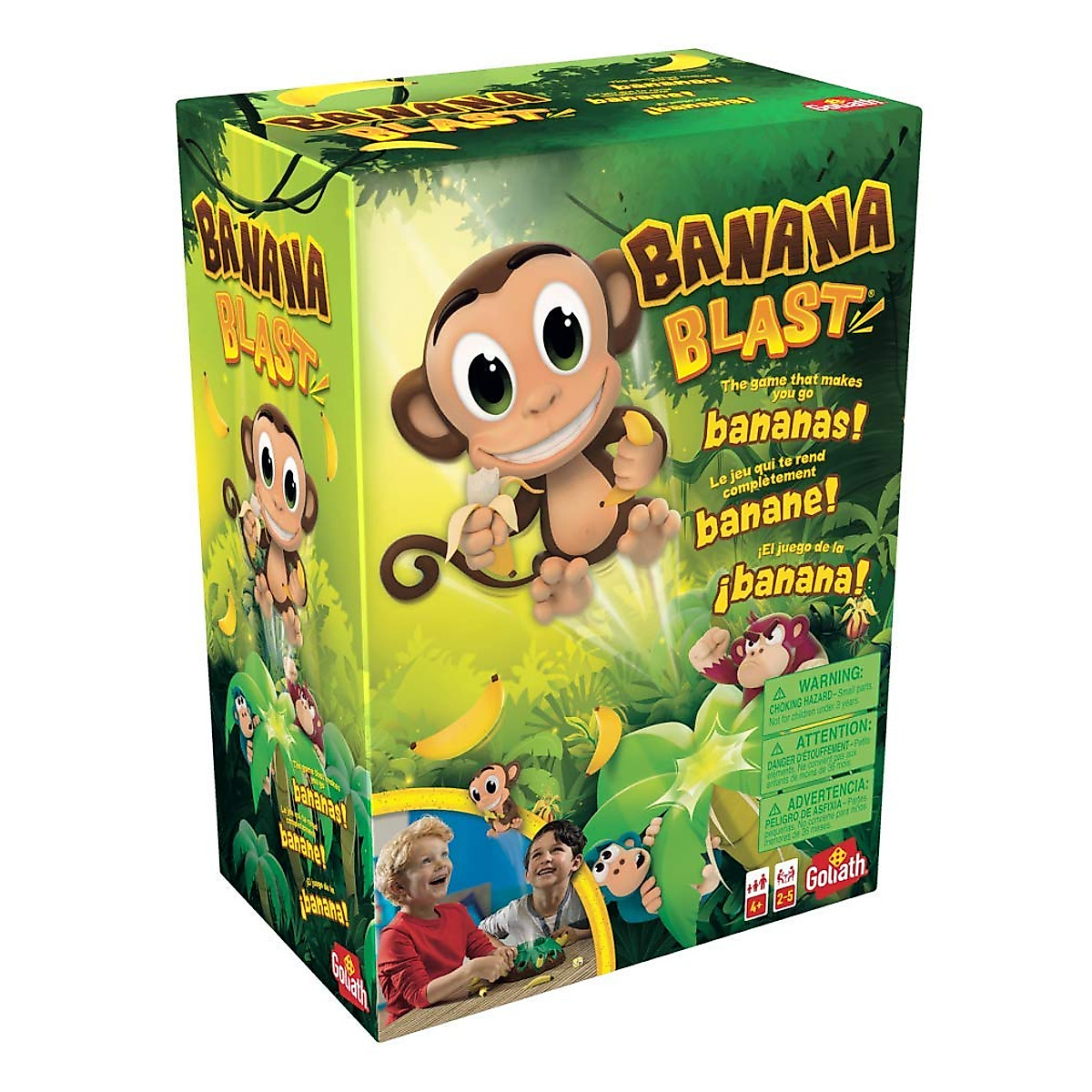 Goliath Banana Blast - Pull The Bananas Until The Monkey Jumps Game - Trilingual , Green