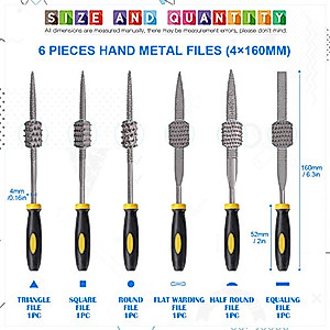 Glarks 18Pcs Assorted Wood Rasp Set Include 12Pcs Mini Hand Metal Files, A Brush and Storage Box with 4Pcs Sandpaper for Fixing Jewelers Diamond Wood Carving Craft