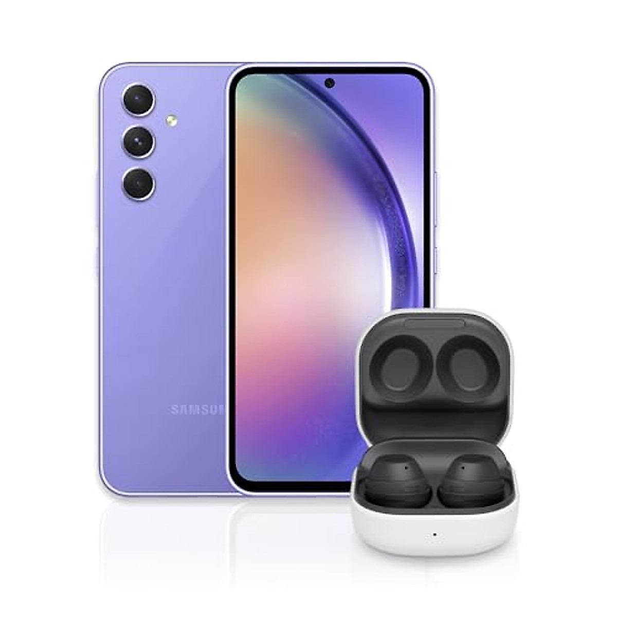 SAMSUNG Galaxy A54 5G Cell Phone (Violet) + Buds FE (Graphite) Unlocked Android Smartphone, 6.4” Screen, Pro Grade Camera, True Wireless Bluetooth Earbuds, ANC US Version