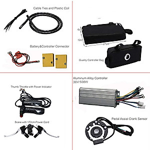 26" Electric Bicycle Rear Wheel E-Bike Conversion Kit 48V 1000W Bicycle Cycle E-Bike Powerful Hub Motor Kit LCD with Intelligent Controller and PAS System for Road Bike (26'' 48V 1000W with LCD)