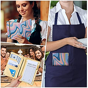 Waitress Book, Server Books for Waitress with Zipper Pocket Cute Serving Waiter Book for Waitress Notepad with Money Pocket and Zipper