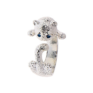 Ginger Lyne Collection Cute Fluffy Grumpy Cat Wrap Ring