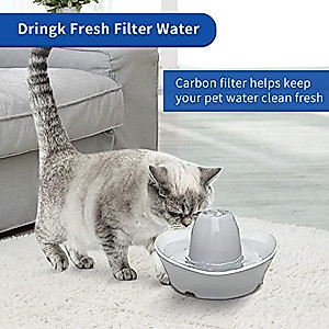 Carcent Cat Water Fountain Filter Compatible with PetSafe Drinkwell Avalon, Pagoda, Seascape, Sedona Pet Water Fountain, 8 Pack Filter and 1 Pack Filter Protective Case