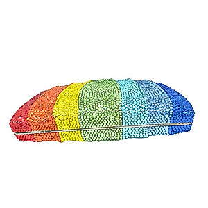 Hand Made Women Rainbow Crystal Evening Bags Party Cocktail DIamond Clutch Purses Wedding Handbags