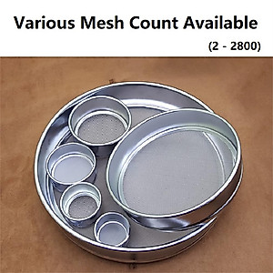 Integrated Lab Test Sieve Diameter 20cm Stainless Metal Wire Mesh Filter Strainer Various Mesh Count (mesh Count 12)