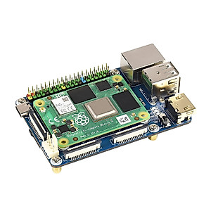 for Raspberry Pi Compute Module 4 IO Board,Mini Base Board (A) Lite Version with Standard CM4 Socket and Color-Coded Raspberry Pi 40PIN GPIO Header Onboard CSI/DSI/FAN/HDMI/USB/RJ45 Connectors