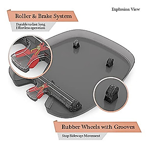 EVERIE GL01-M35 Medium Metal Sliding Appliance Tray with Rollers Compatible with Single Serve Brewers, Coffee Makers, Stand Mixers, Blenders