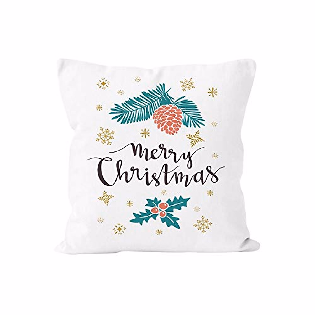 Scceatti Christmas Throw Pillow Covers 4 Pack 18x18 in Cotton Farmhouse Pillow Cover with Zipper Deer Reindeer Aesthetic Theme Fashion Pillow Cases Protector for Couch Bed Living Room Decor Gifts