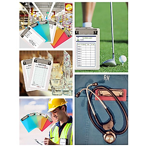 Mini Clipboard, Mymazn Small Clipboard 4.7x7.3 Inch Pretty Cute Clipboard Memo Size Pocket Clipboard Tiny A6 Clip Boards Plastic (5 Pack)