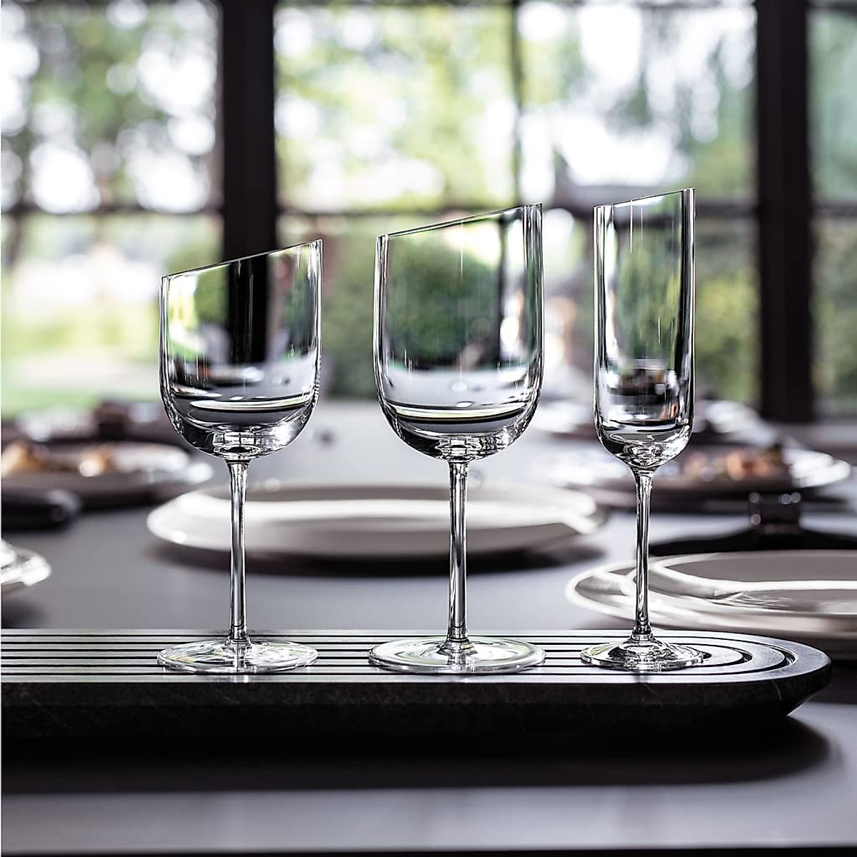 Villeroy & Boch New Moon Set, 4 Pieces, Elegant, Modern Red Wine Day Use, Crystal Glass, Transparent, Dishwasher Safe