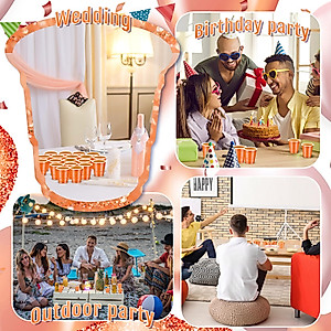 Layhit 200 Pack 2oz Shot Cups Plastic Shot Glasses Mini Disposable Cups for St. Patrick's Day Wedding Party Supplies Beer Drinking Serving Snacks Samples Tastings(Orange)