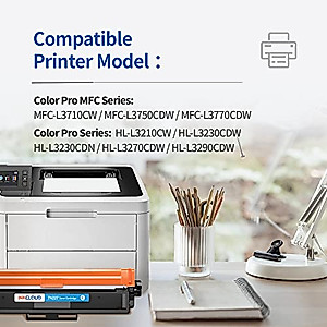 INKCLOUD TN-227BK/C/M/Y Compatible Toner Cartridge Replacement for Brother TN227 TN223 Work with HL-L3290CDW MFC-L3770CDW MFC-L3750CDW HL-L3270CDW HL-L3210CW Printer (Black Cyan Magenta Yellow 4 Pack)