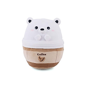 Avocatt Polar Bear Coffee Plushie - 10 Inches Stuffed Bear Ice Frappuccino Plush Stuffed Animal - Hug and Cuddle with Soft Fabric and Stuffing - Kawaii Cute Japanese Anime Style Gift