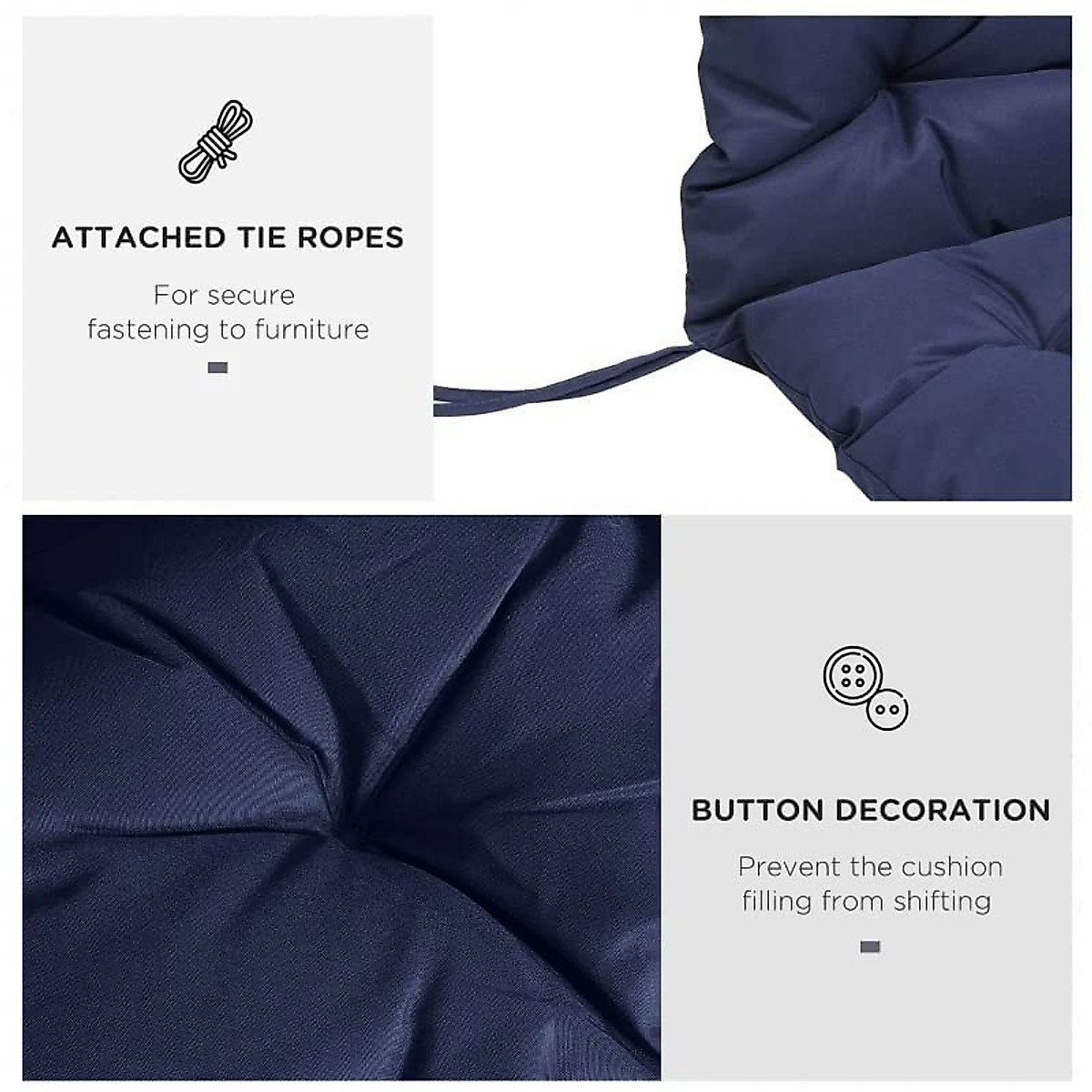 Replacement Cushions for Outdoor Swing, Swing Replacement Cushions with 6 Ties, 2-3 Seat Swing Cushions for Outdoor Furniture, for Garden Benches, Swings,Sofa (Fruit Green,59x39.3x3.1)…