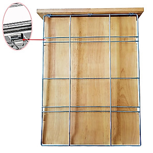 DINDON 2 Tier Pull Out Cabinet Organizer (11" W x 21" D) Slide Out Wood Shelf Organizers Double Tier Kitchen Wire Basket with Chrome Finish…